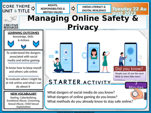 Online safety and privacy PSHE | Teaching Resources