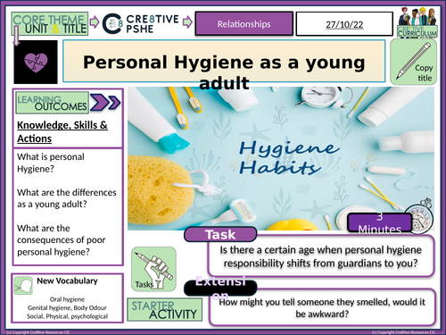 Personal Hygiene Sixth Form PSHE | Teaching Resources