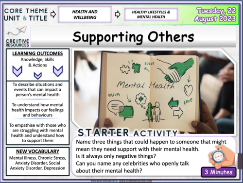 Mental Health Supporting Others - PSHE | Teaching Resources