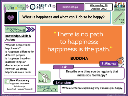 Happy Positivity PSHE | Teaching Resources
