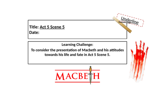 Macbeth Act 5 Scene 5 | Teaching Resources