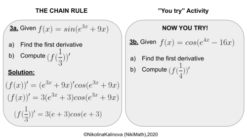 The Chain Rule - "You try" Activity | Teaching Resources