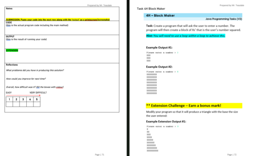 Java Programming Workbook | Teaching Resources Java Programming Workbook | Teaching Resources
