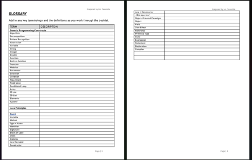 Java Programming Workbook | Teaching Resources Java Programming Workbook | Teaching Resources