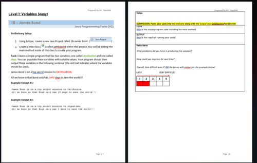 Java Programming Workbook | Teaching Resources Java Programming Workbook | Teaching Resources