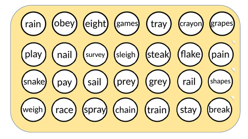 Long Vowel Alternative Spellings Connect Four | Teaching Resources