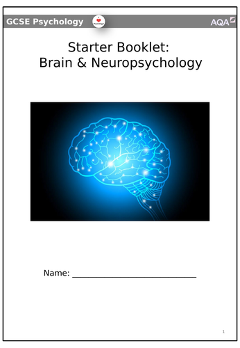AQA GCSE Psychology: Brain and Neuropsychology Starter Booklet ...
