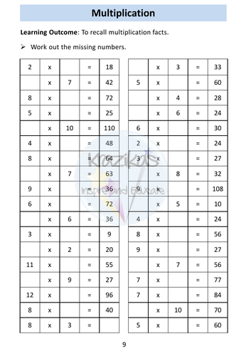 Multiplication Workbook - Functional Skills Maths - Entry Level 3 ...