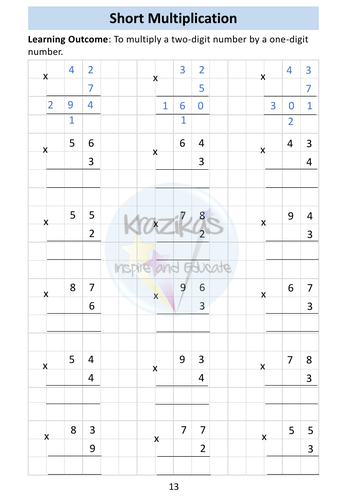 Multiplication Workbook - Functional Skills Maths - Entry Level 3 ...