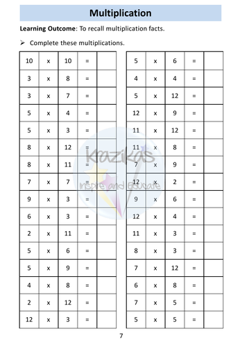 Multiplication Workbook - Functional Skills Maths - Entry Level 3 ...