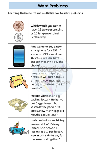 Multiplication Workbook - Functional Skills Maths - Entry Level 3 ...