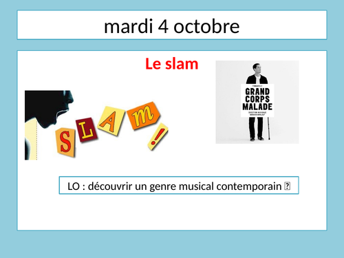 La musique : le Slam | Teaching Resources