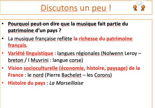 Musique et patrimoine | Teaching Resources