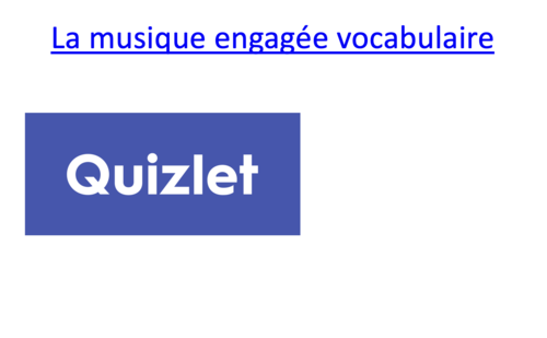 La musique : Les chansons engagées | Teaching Resources
