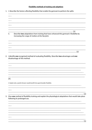 OCR A LEVEL PE EXAM QUESTIONS | Teaching Resources OCR A LEVEL PE EXAM QUESTIONS | Teaching Resources