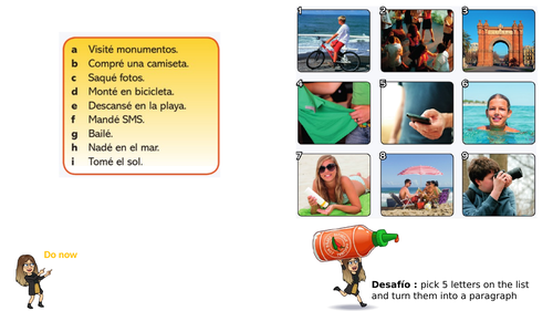 de vacaciones-past tense | Teaching Resources