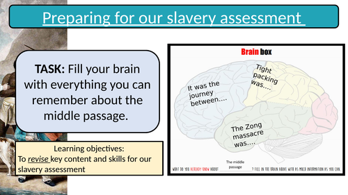 9. Slavery assessment preparation and assessment | Teaching Resources