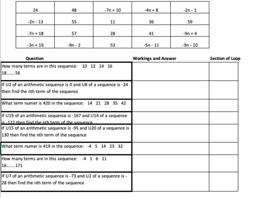 Mathematical Maze for arithmetic and geometric sequences, quick and ...