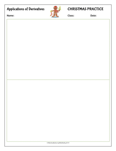 Applications of Derivatives - Christmas Task Cards - 81 SOLVED problems ... Applications of Derivatives - Christmas Task Cards - 81 SOLVED problems ...
