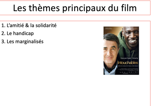 Intouchables - les thèmes principaux | Teaching Resources