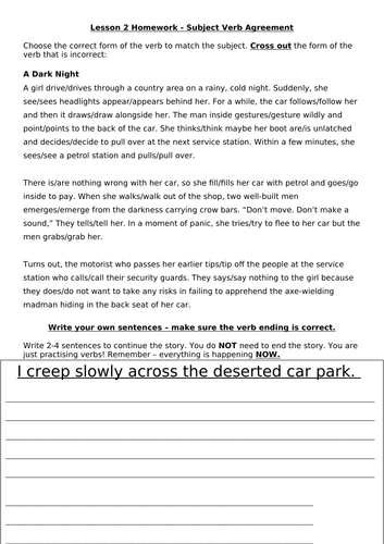 Horror Narrative Writing with Grammar focus | Teaching Resources