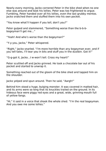 Horror Narrative Writing with Grammar focus | Teaching Resources