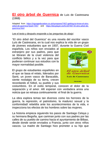 El Otro Árbol de Guernica: Resumen/temas | Teaching Resources