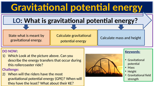 GCSE-Gravitational potential energy stores | Teaching Resources