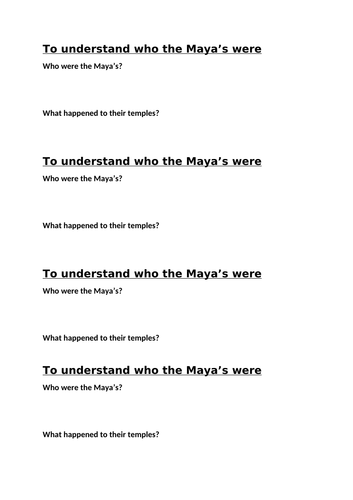 The Maya | Teaching Resources