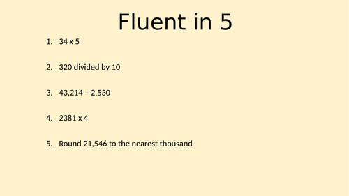 Y6 - 6 Weeks of Arithmetic - 5 a day with answers | Teaching Resources