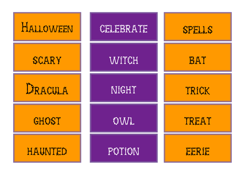 Halloween Word Cards | Teaching Resources