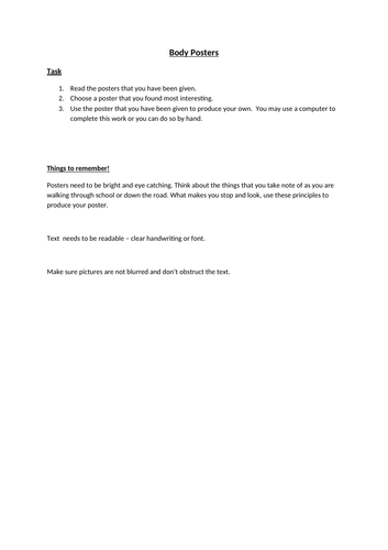 Human Body Display | Teaching Resources