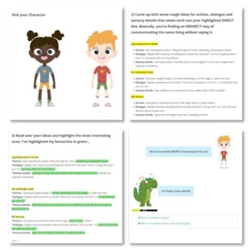Indirect vs Direct Characterization Digital Lesson | Teaching Resources