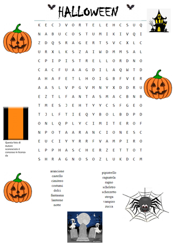 Halloween Italian worksheets | Teaching Resources