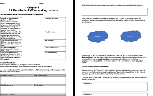 Cambridge Igcse Ict Chapter 5 Effects Of Ict Full Unit Teaching