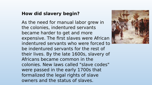 Slavery | Teaching Resources