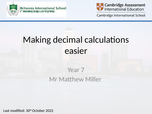 Making decimal calculations easier | Teaching Resources Making decimal calculations easier | Teaching Resources