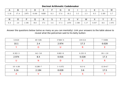 Making decimal calculations easier | Teaching Resources
