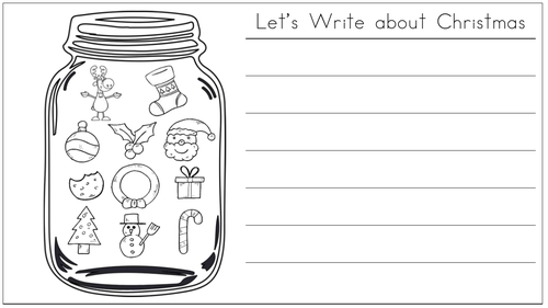 Let's Write about Christmas in a Jar | Teaching Resources