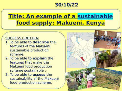 Food AQA GCSE Geography Lessons | Teaching Resources