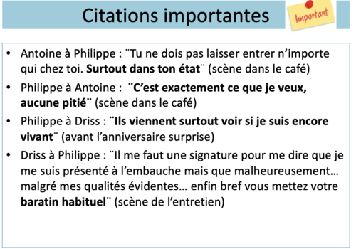 Intouchables : Driss & Philippe | Teaching Resources