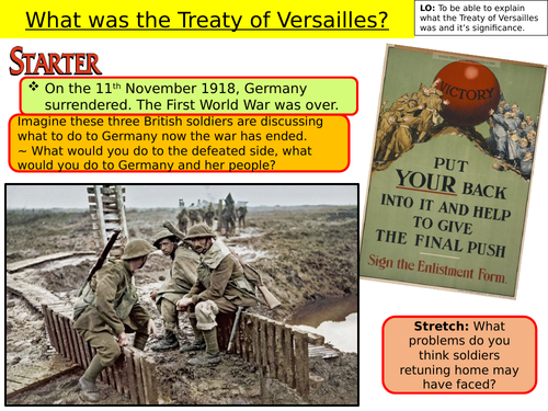 First World War What was the Treaty of Versailles? | Teaching Resources