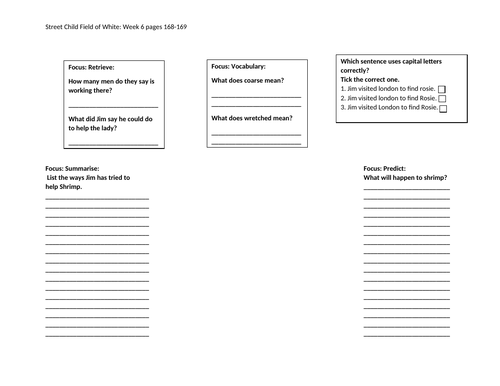 Street child guided reading 6 weekly plan | Teaching Resources