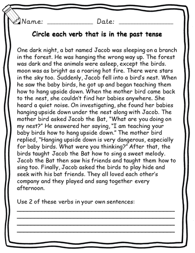 Regular and Irregular Past Verb Tenses Worksheets - EFL ESL Grammar ...