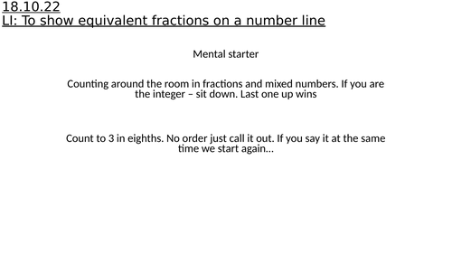 Year 6 Equivalent Fractions Lesson | Teaching Resources