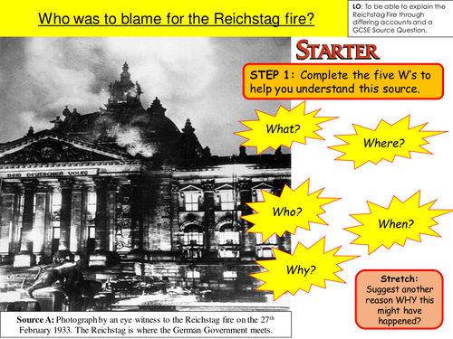 Who was to blame for the Reichstag fire? | Teaching Resources