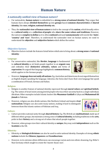 Nationalism on human nature A Level Politics | Teaching Resources