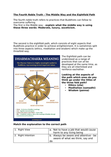 The Four Noble Truths pt 3 | Teaching Resources
