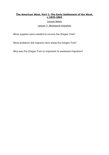 American West: Moving West and the Donner Party | Teaching Resources