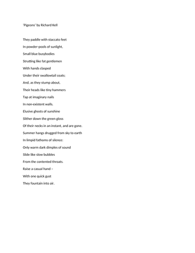 Animal Poetry SOW for Year 7 | Teaching Resources